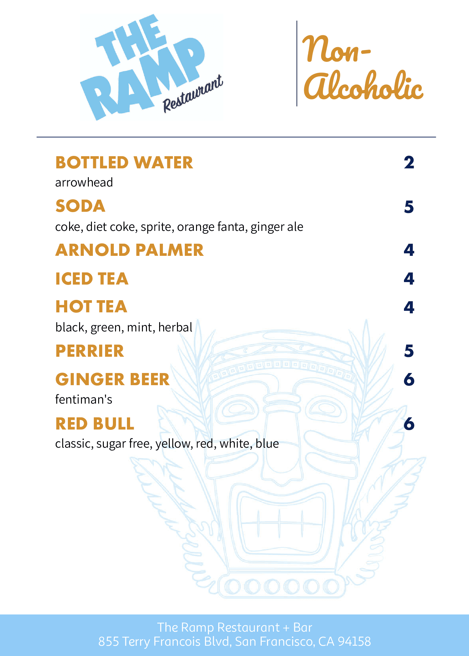 Menu - The Ramp Restaurant